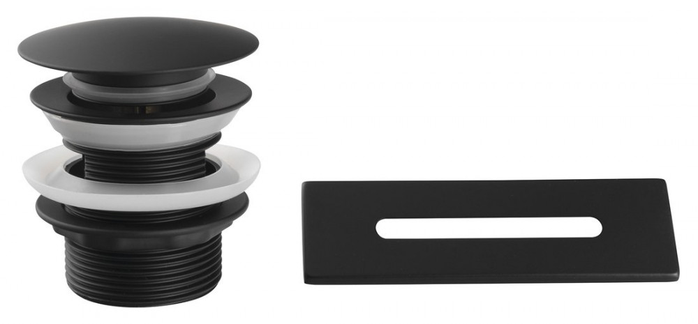 Aqualine Click-Clack kádlefolyó 1/2, túlfolyó takaróval, mat