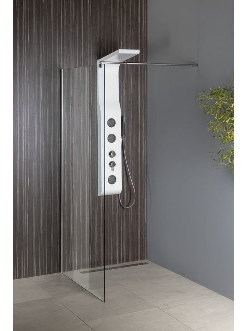 Aqualine Walk-In fix zuhanyfal 90x190 cm, átlátszó üveg WI09