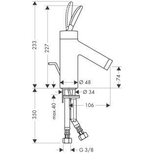 Axor Starck Classic mosdócsaptelep 10010000 - Fürdőszoba - F
