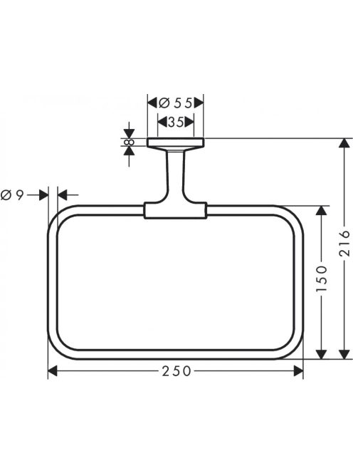 Axor Universal Circular gyűrűs törölközőtartó króm 42823000