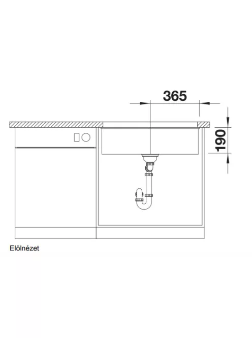 Blanco Subline 700-U egy medencés gránit mosogató 73x46 cm,
