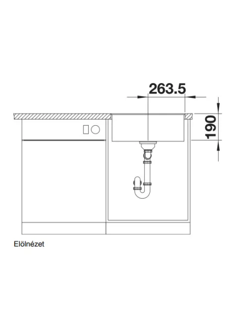 Blanco Subline 500-F egymedencés gránit mosogató, fekete 525