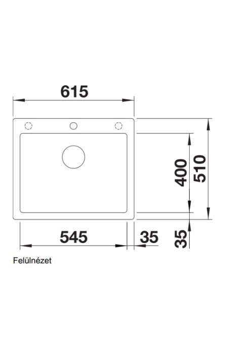 Blanco Pleon 6 egymedencés gránit mosogató 61,5x51 cm, törtf