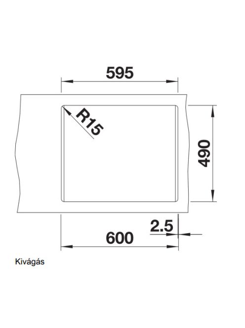 Blanco Pleon 6 egymedencés gránit mosogató 61,5x51 cm, törtf