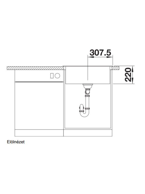 Blanco Pleon 6 egymedencés gránit mosogató 61,5x51 cm, törtf