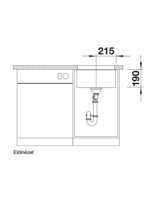 Blanco Subline 400-U egymedencés gránit mosogató lefolyógarn