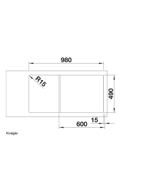 Blanco Axia III 6 S két medencés gránit mosogató 100x51 cm ü