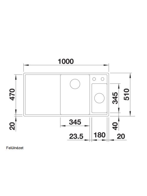 Blanco Axia III 6 S két medencés gránit mosogató 100x51 cm ü