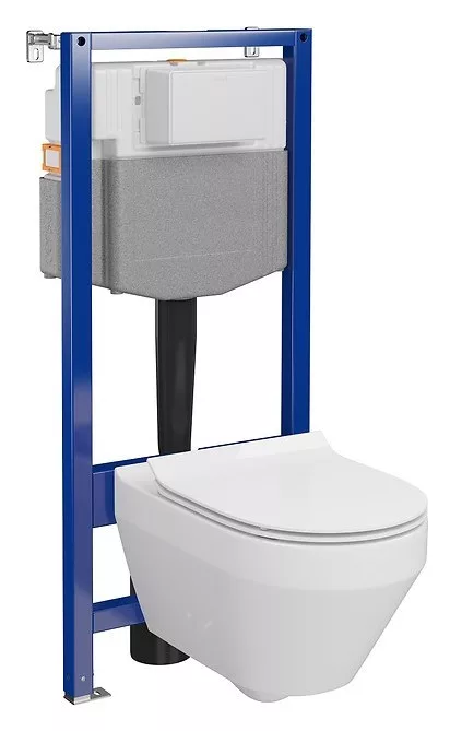 S701-808 ívelt fali WC csésze ülőkével fehér - | SaniterLine