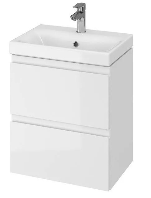 Cersanit Moduo Slim 50 szekrény keskeny mosdóval, szifonkivá