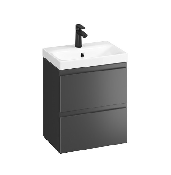 Cersanit Moduo Slim 50 szekrény keskeny mosdóval, szifonkivá