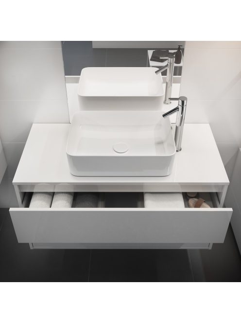 Cersanit Crea 100 mosdószekrény munkalappal, pultratehető mo