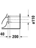 Duravit D-Neo Rimless monoblokk WC-csésze, rögzítőkészlettel