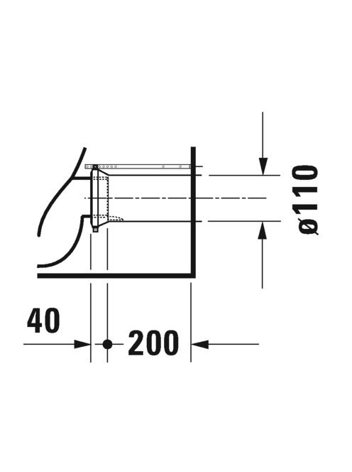 Duravit D-Neo Rimless monoblokk WC-csésze, rögzítőkészlettel