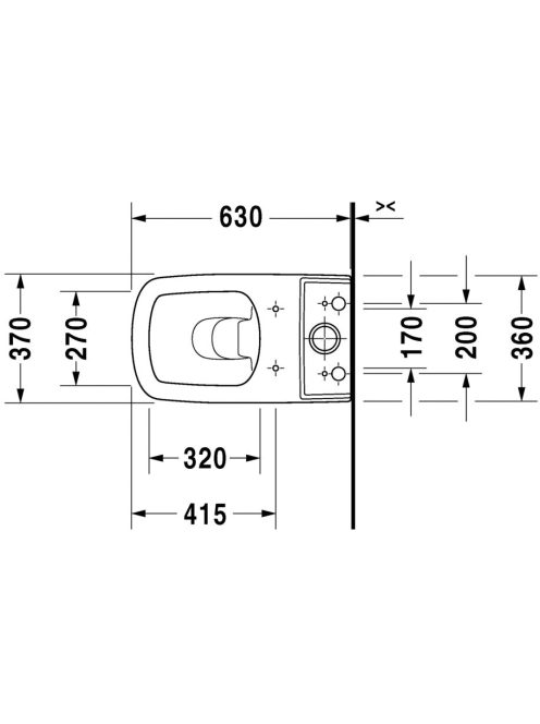 Duravit DuraStyle álló monoblokk WC csésze 2155090000 - Fürd
