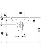 Duravit D-Code mosdó 60x46 231060 (23106000002) - Fürdőszoba