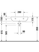 Duravit D-Code mosdó 60x46 231060 (23106000002) - Fürdőszoba