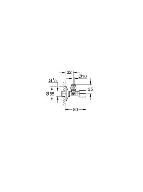 Grohe Sarokszelep 1/2-3/8, arany 22037GL0 - Fürdőszoba - Sze