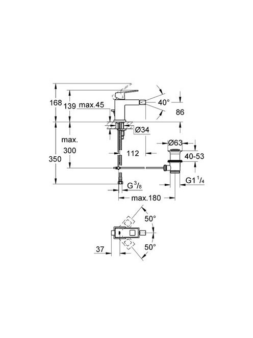 Grohe Eurocube bidecsaptelep 23138000 - Fürdőszoba - Fürdősz