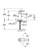 Grohe Eurosmart Cosmopolitan egykaros mosdócsaptelep M-Size