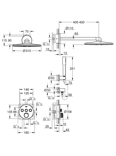 Grohe Grohtherm SmartControl tökéletes zuhanyrendszer szett