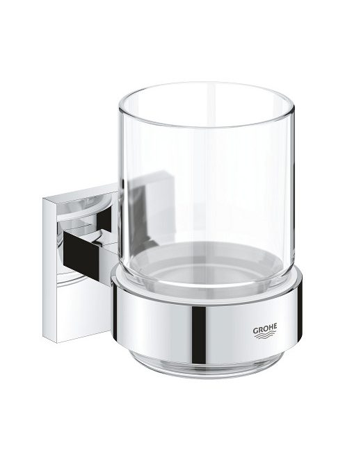 Grohe QuickFix Start Cube fali kristálypohár tartókonzollal,