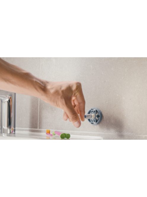 Grohe QuickFix Start Cube fali kristálypohár tartókonzollal,