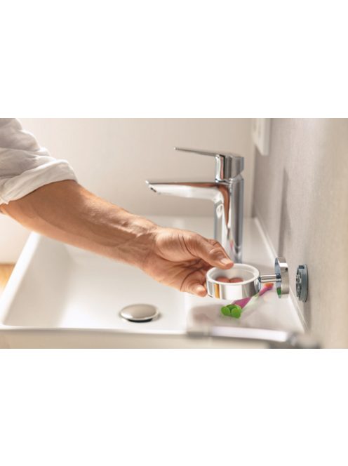 Grohe QuickFix Start Cube fali kristálypohár tartókonzollal,