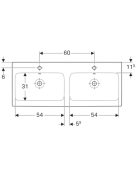 Geberit iCon 120cm dupla mosdó 124120000 - Fürdőszoba - Szan