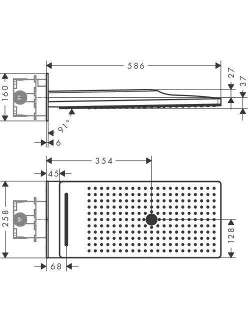 Hansgrohe Rainmaker Select 580 3jet fehér/króm fejzuhany 240