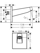 Hansgrohe Pulsify Fali csatlakozó fejzuhanyhoz, 260 matt fek