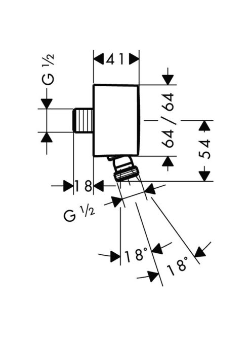 Hansgrohe Fixfit fali csatlakozó 27414000 - Fürdőszoba - Zuh