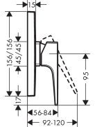 Hansgrohe Metropol falsík alatti króm zuhanycsaptelep 325650