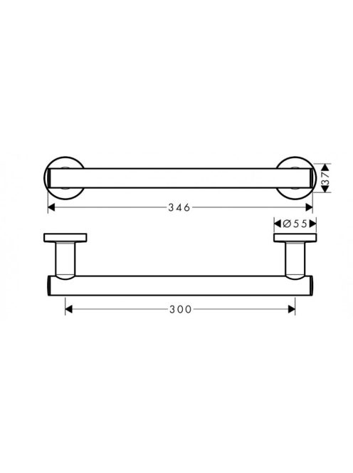 Hansgrohe Logis Universal kapaszkodó/ törölközőtartó, króm 4