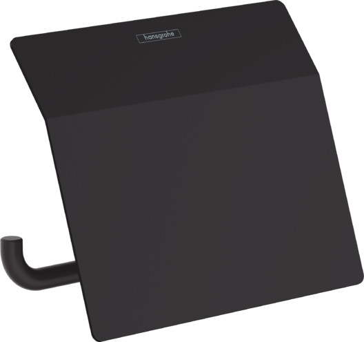 Hansgrohe AddStoris WC papír tartó fedlappal matt fekete 417