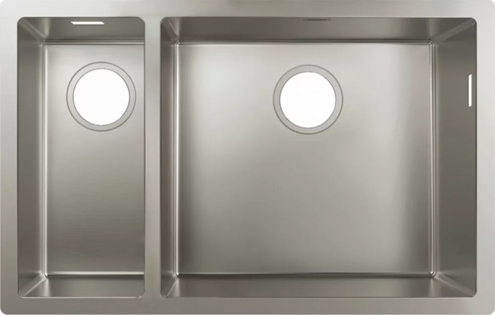 Hansgrohe S71 munkalap alá rögzíthető 2 medencés mosogató, c