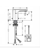 Hansgrohe Vernis Blend Elektromos mosdócsaptelep, állítható