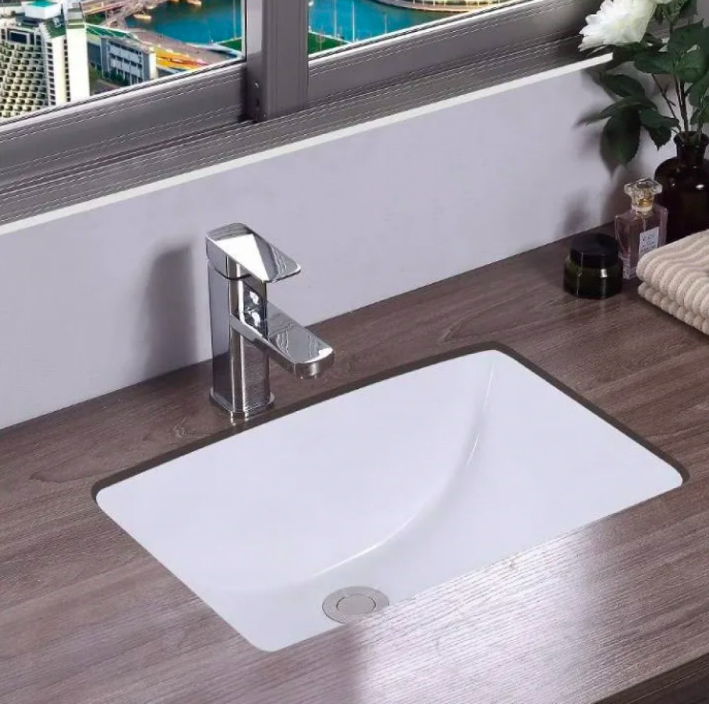 Rea Adela beépíthető kerámia mosdótál 46x33 cm, fehér REA-U6