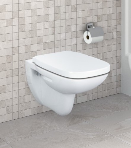 Roca Debba Square fali kerámia WC csésze 355x540, rögzítősze