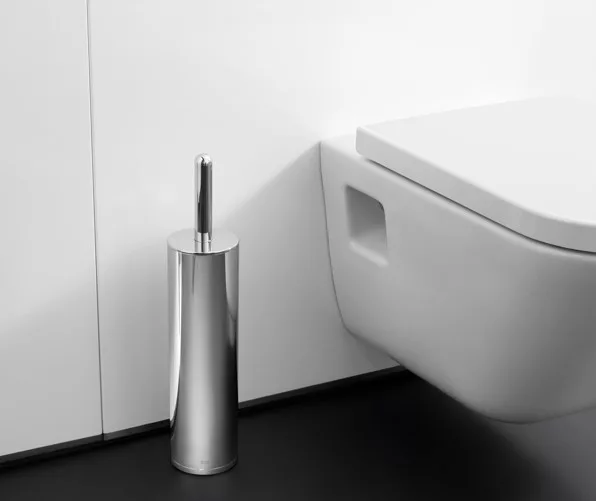 Roca Hotels Round 2.0 Padlón álló WC kefe tartóval, króm A81