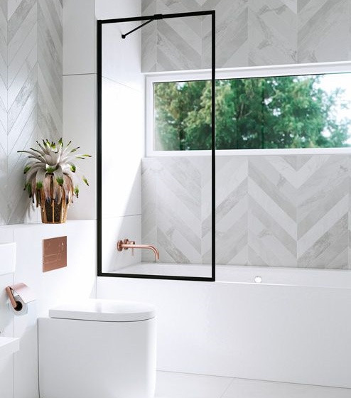 Radaway Modo New Black PNJ Frame univerzális kádparaván 70x1