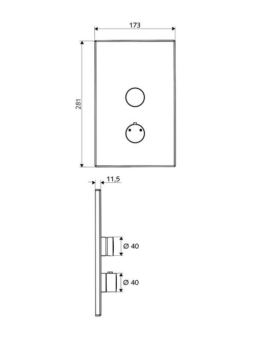 Schell Linus D-SC-T falba építhető önelzáró termosztátos zuh