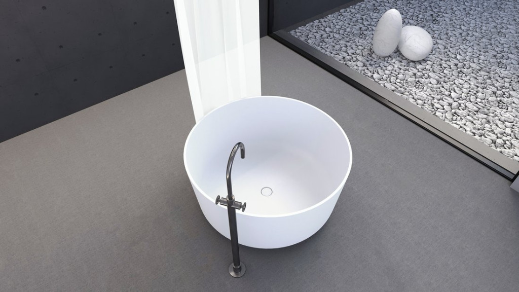 Polysan Estatis szabadon álló öntött márvány kád 110x51 cm,