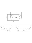 SAPHO Caleo kerámia mosdó 60x42 cm, fehér CA590 - Fürdőszoba