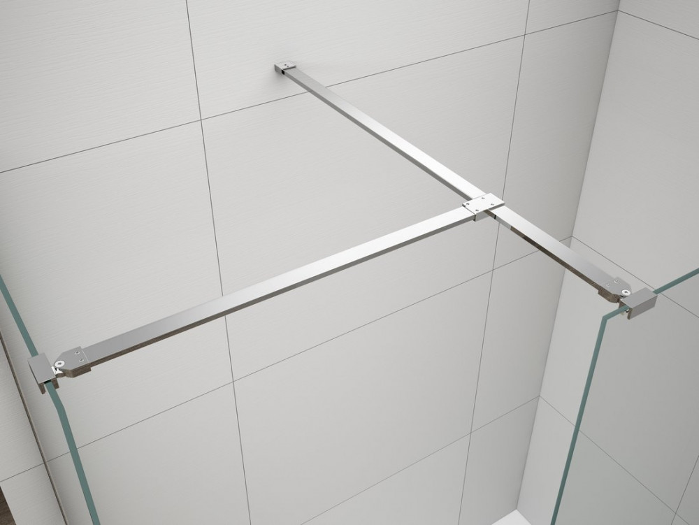 Polysan ESCA Walk-in zuhanyfalhoz T idom, króm ES7510 - Fürd