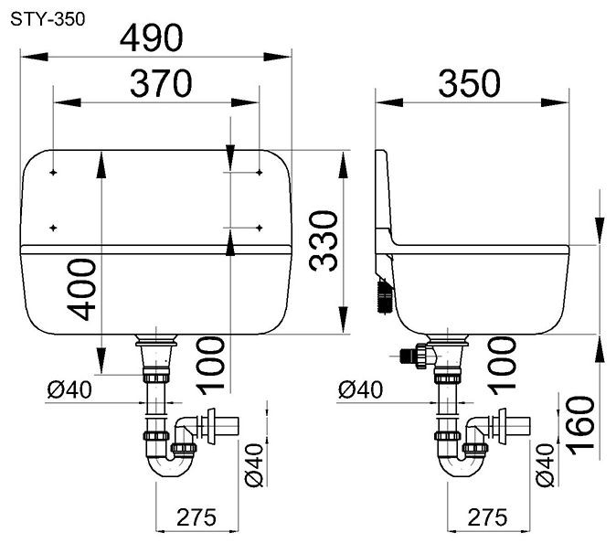 Styron műanyag falikút STY-350 - Konyha - Falikutak & Kiöntő