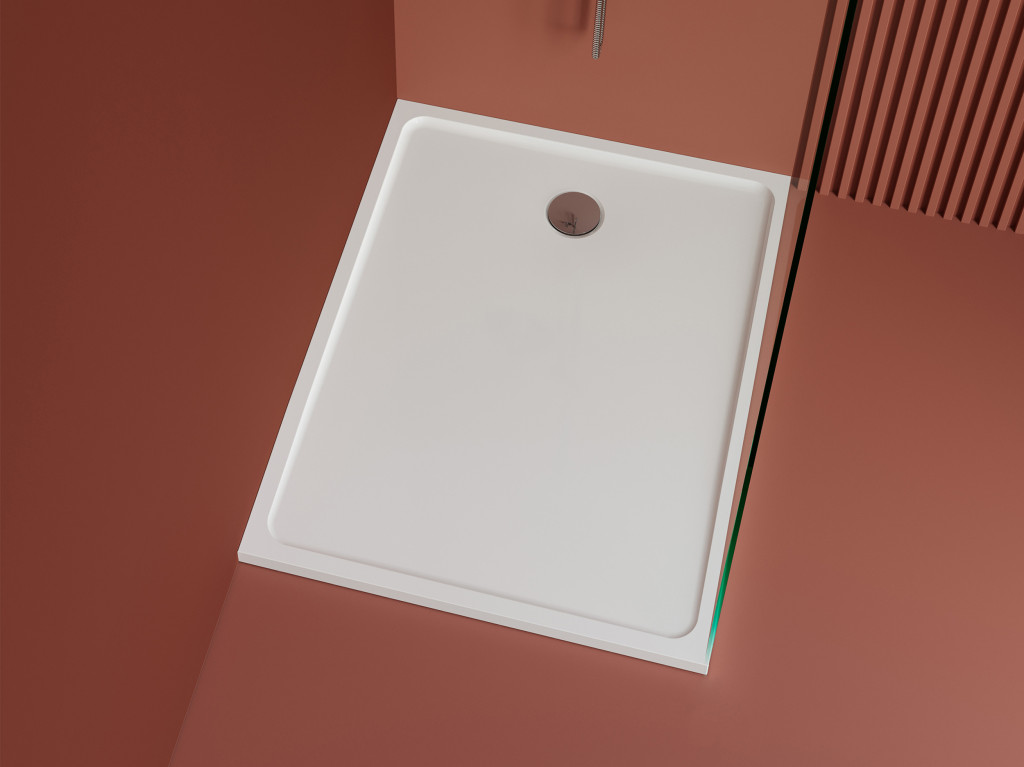 EGYEDI ÁR Marmy 80x100 öntött márvány zuhanytálca, Készlet e