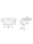Villeroy & Boch Venticello 80cm mosdó 41048L01 - Fürdőszoba