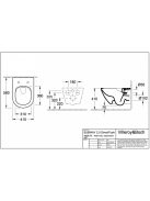 Villeroy & Boch Subway 2.0 fali WC csésze, perem nélküli öbl
