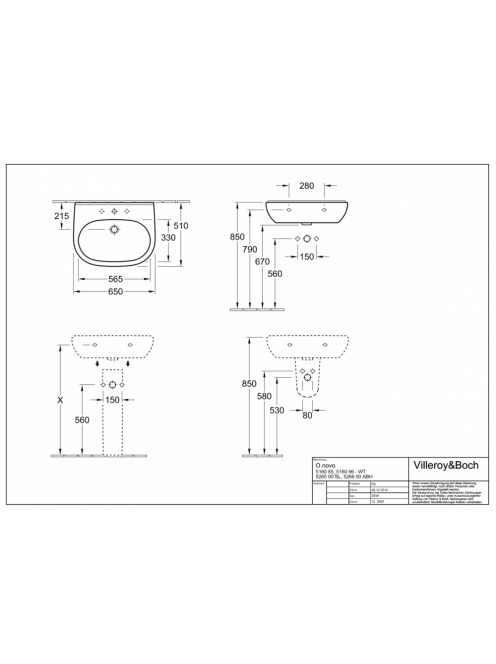 Villeroy & Boch O.novo szifontakaró 52660001 - Fürdőszoba